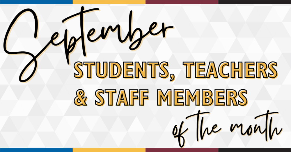 September Students, Teachers & Staff Members of the Month | Camden's ...